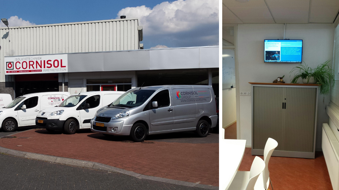 Narrowcasting bij Cornisol Group | Merit Media